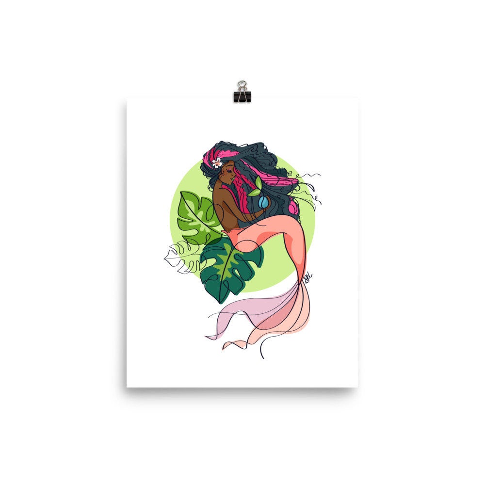 Plant Lady Mermaid Art Print – Raven + Unicorn